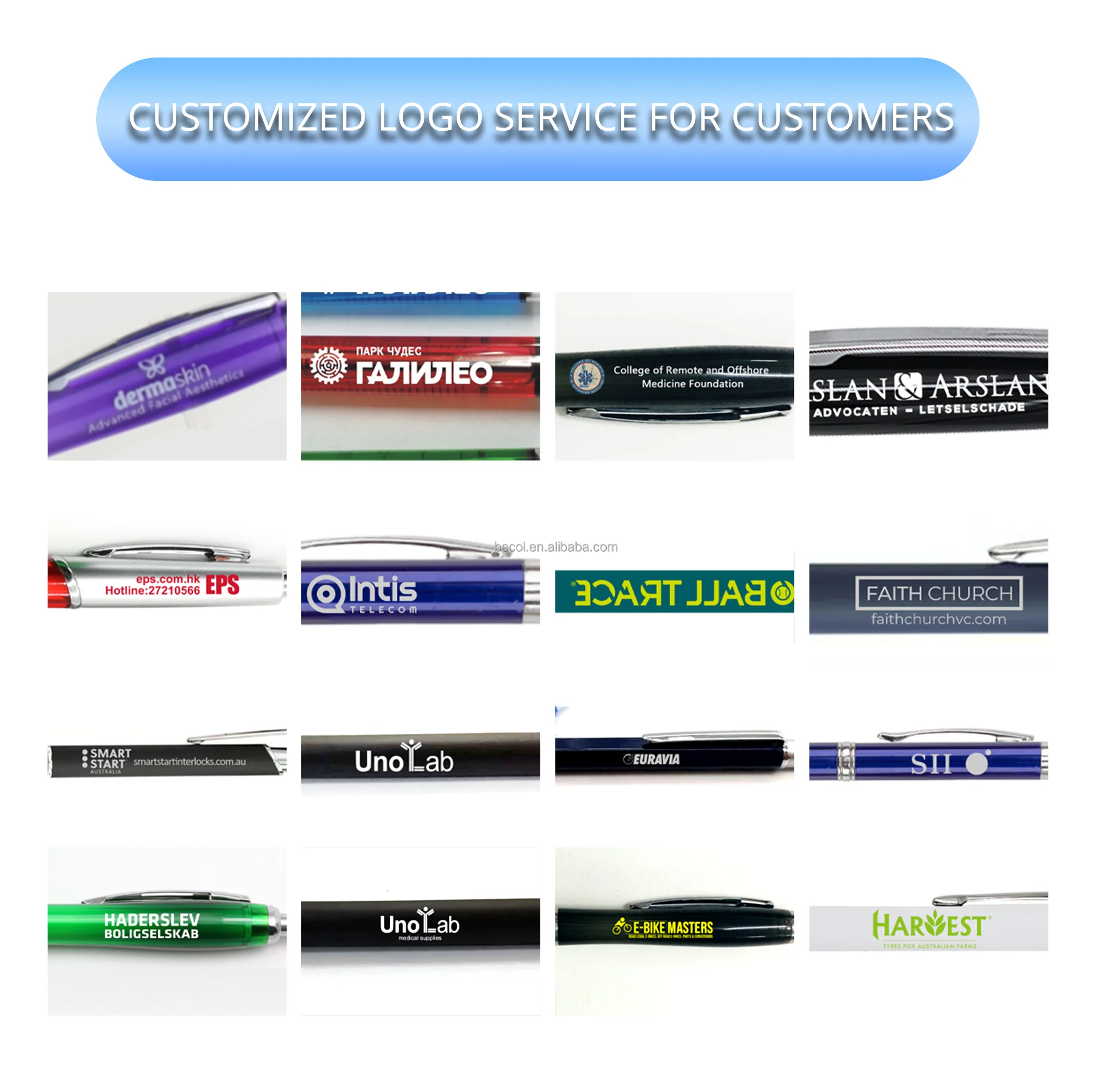 BECOL High Quality Advertising Ballpoint Pen - Custom Logo