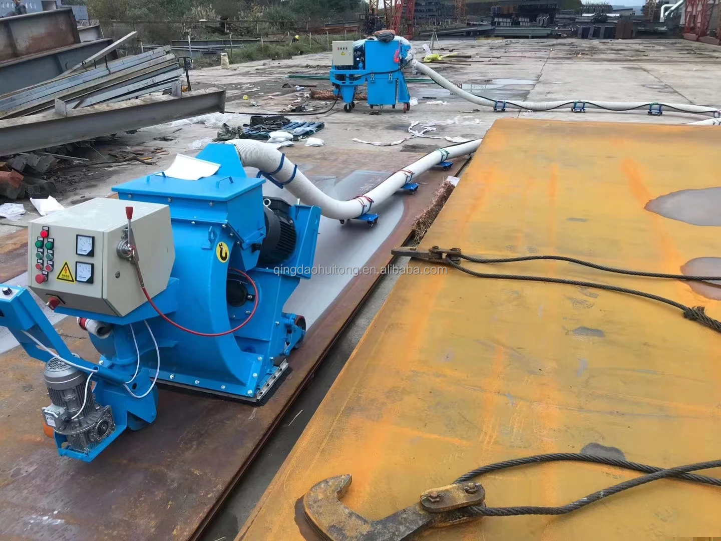 Horizontal Mobile Shot Blasting Machine for Ship Deck Rust Removal ...