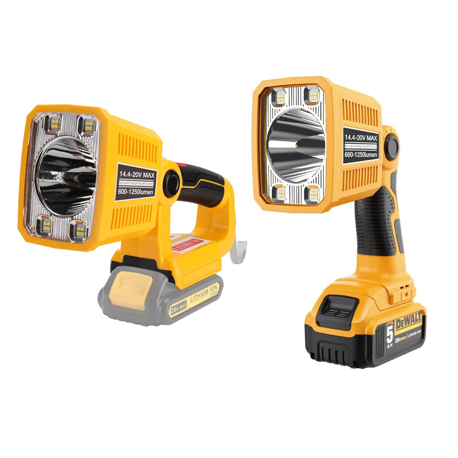 Flashlight For Dewalt 20v Max Li-ion Battery 18w 1250lumen Spotlight ...