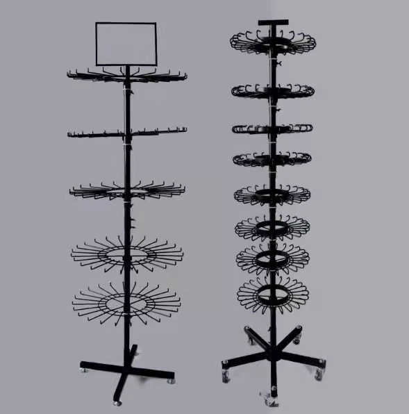 360 Degree Rotating Display Rack - 7-Layer Iron Shelf for Jewelry ...