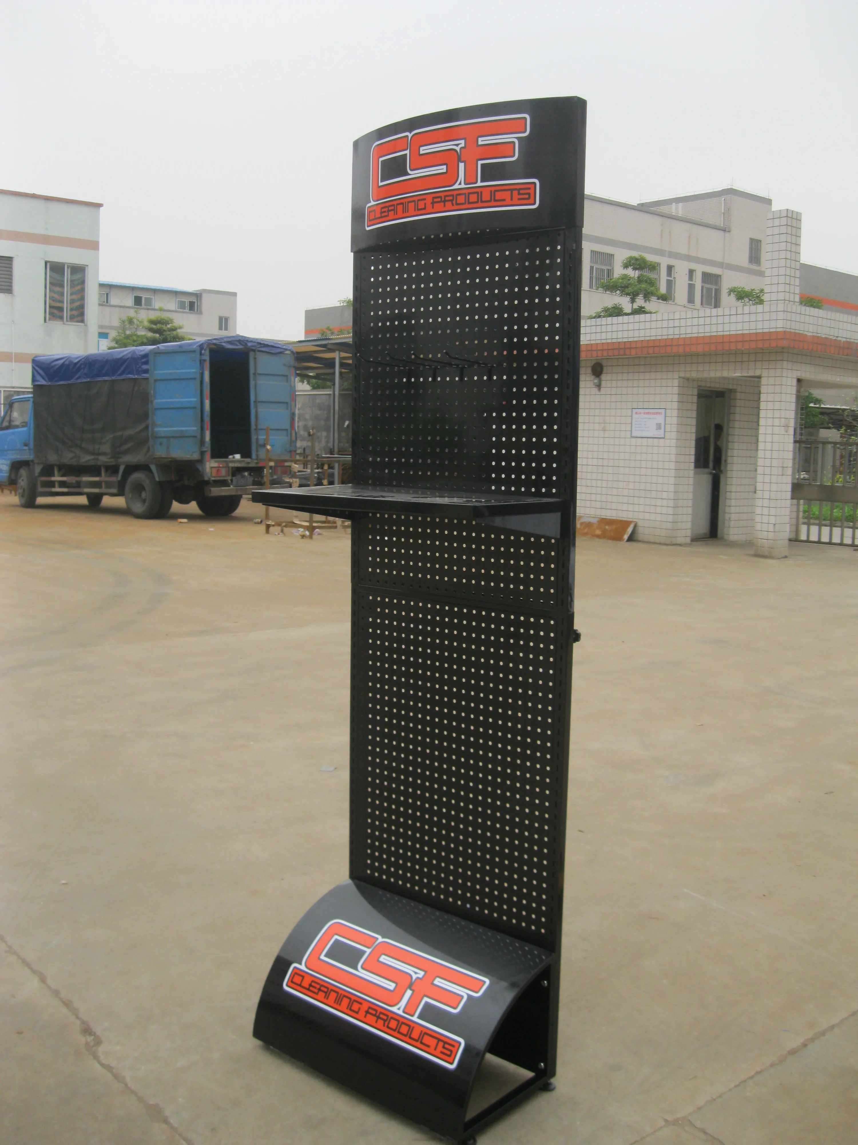 Custom Draagbare Zwart Display Rekken Voor Winkels Met Haken Pegboard ...