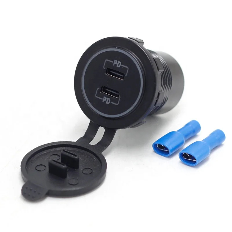 Newest 36W Dual PD3.0 USB-C RV USB Charger Socket 12-24V USB C Car ...