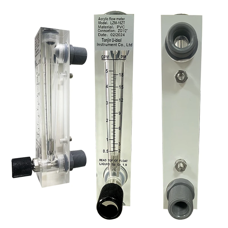 N2 H2 Oxygen Panel Air Flow Meter Air Water With Adjustable Needle Valve Rotameters (variable ...