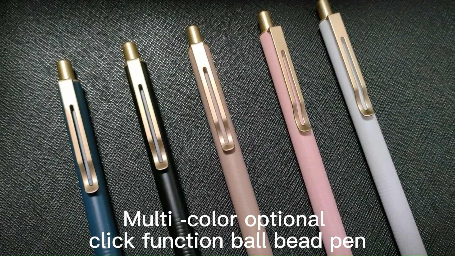 Promotional Custom Metal Click Slim Pens With Rose Gold Metal Clip With ...