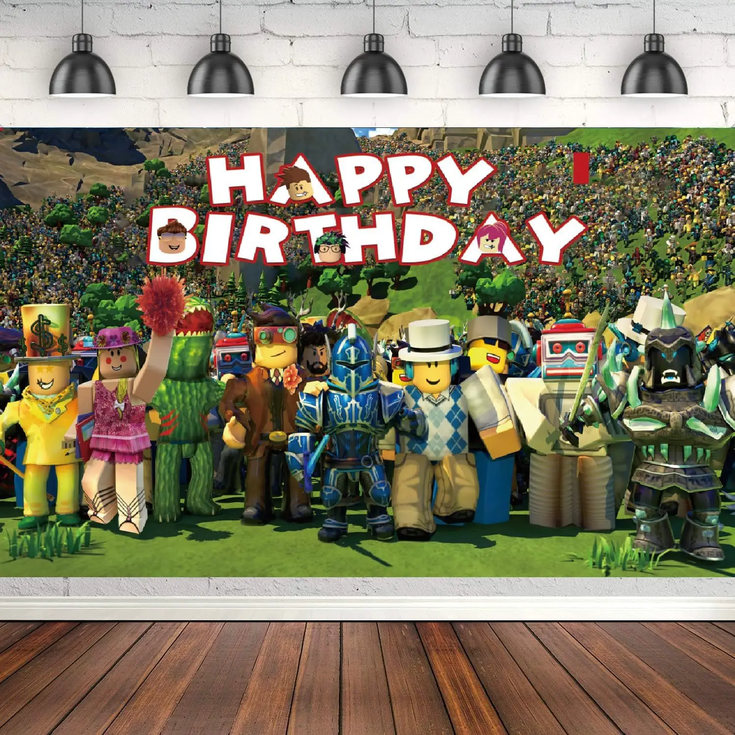Roblox Game Theme Birthday Party Backdrop Cloth - Cool Roblox ...