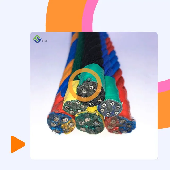 6x8 Fiber Core 16mm Steel Core Combination Playground Rope With Oem ...