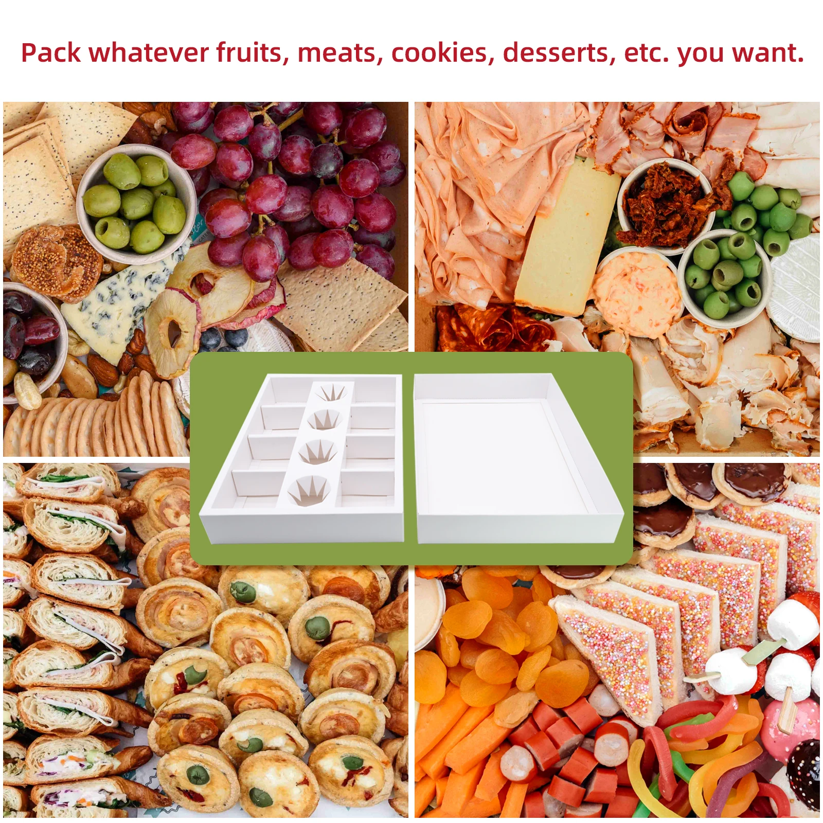 In Stock 2/8/10 Dividers Travel Picnic Meal Container Takeout Food ...