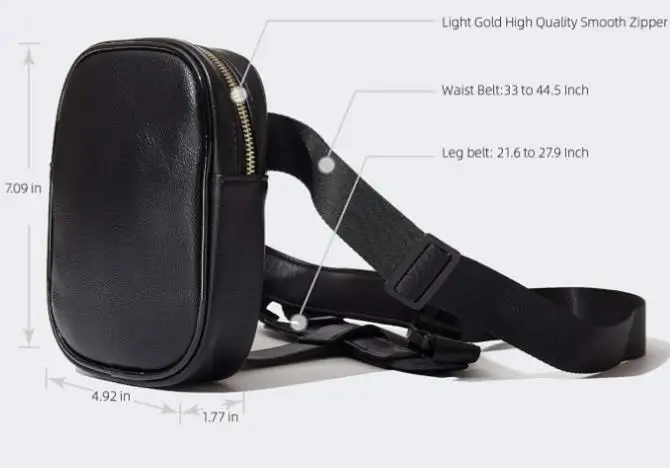 Trendy Leg Harness Fanny Pack Leather Thigh Fanny Wrist Bag Women Sport ...