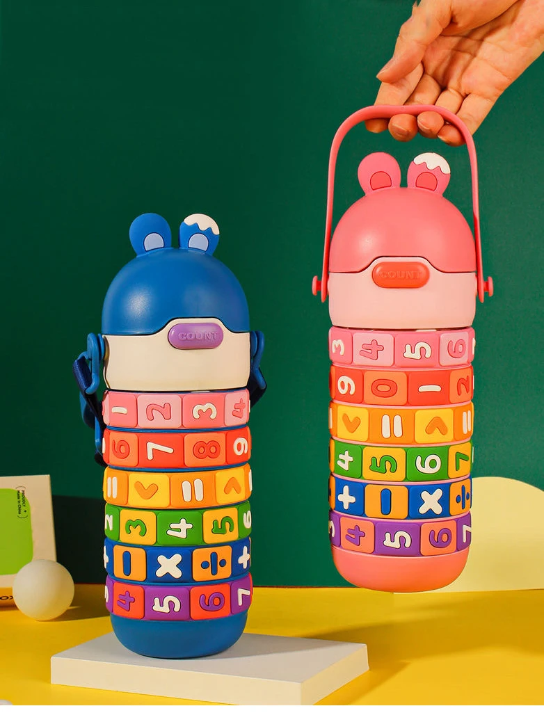 Personalized Math Educational Kids Stainless Steel Water Bottle