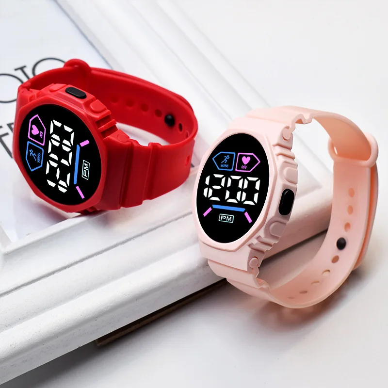 Fashion Led Display Watch Silicone Digital Sports Watch Waterproof ...