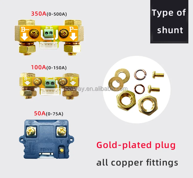 Baiway Tk15 8-120v 50a 배터리 용량 표시기 배터리 충전 표시기 배터리 테스터 모니터 자동차 전자 자전거 자동 ...