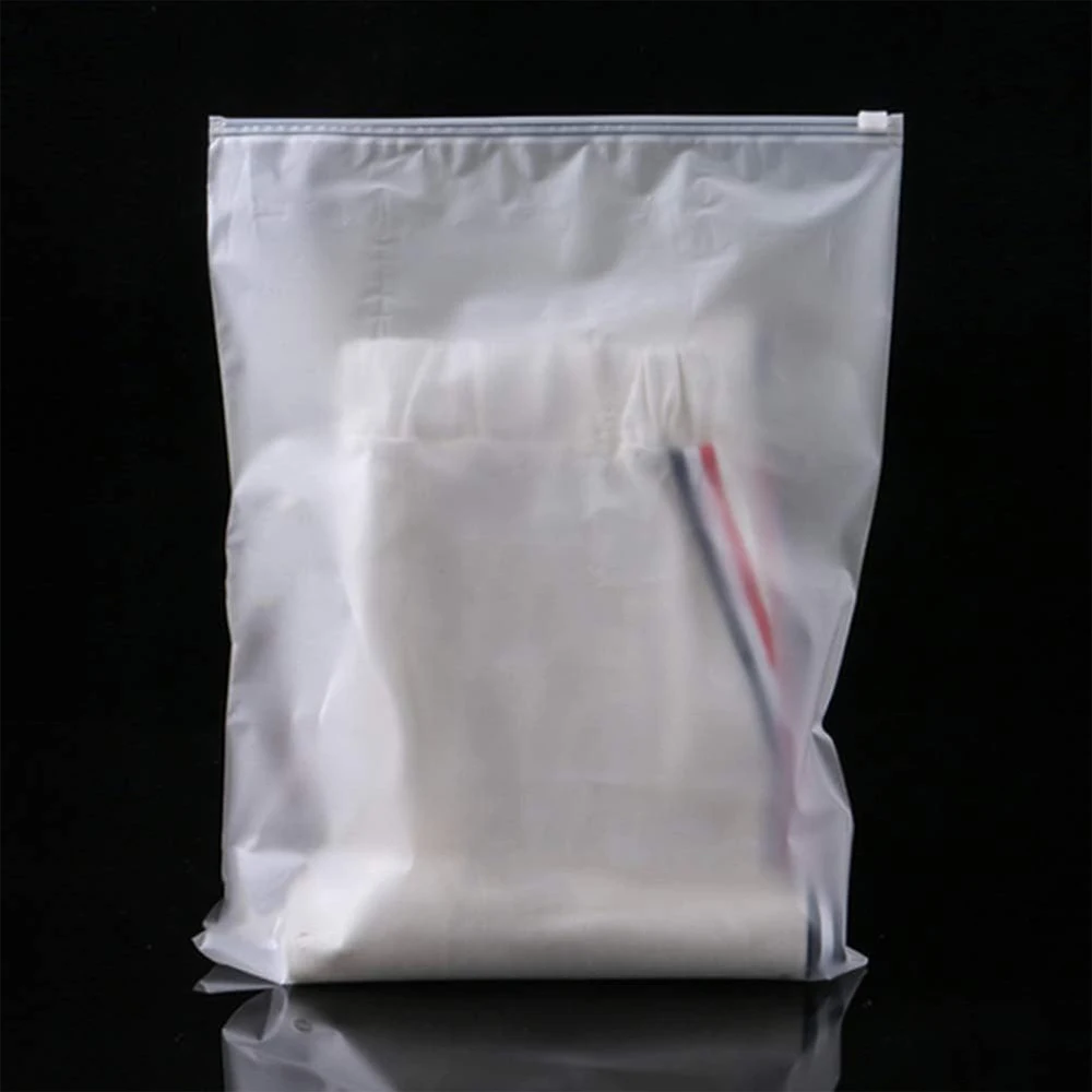 Frosted Biodegradable Zipper Bag Plastic Zipper Lock Bag Waterproof ...