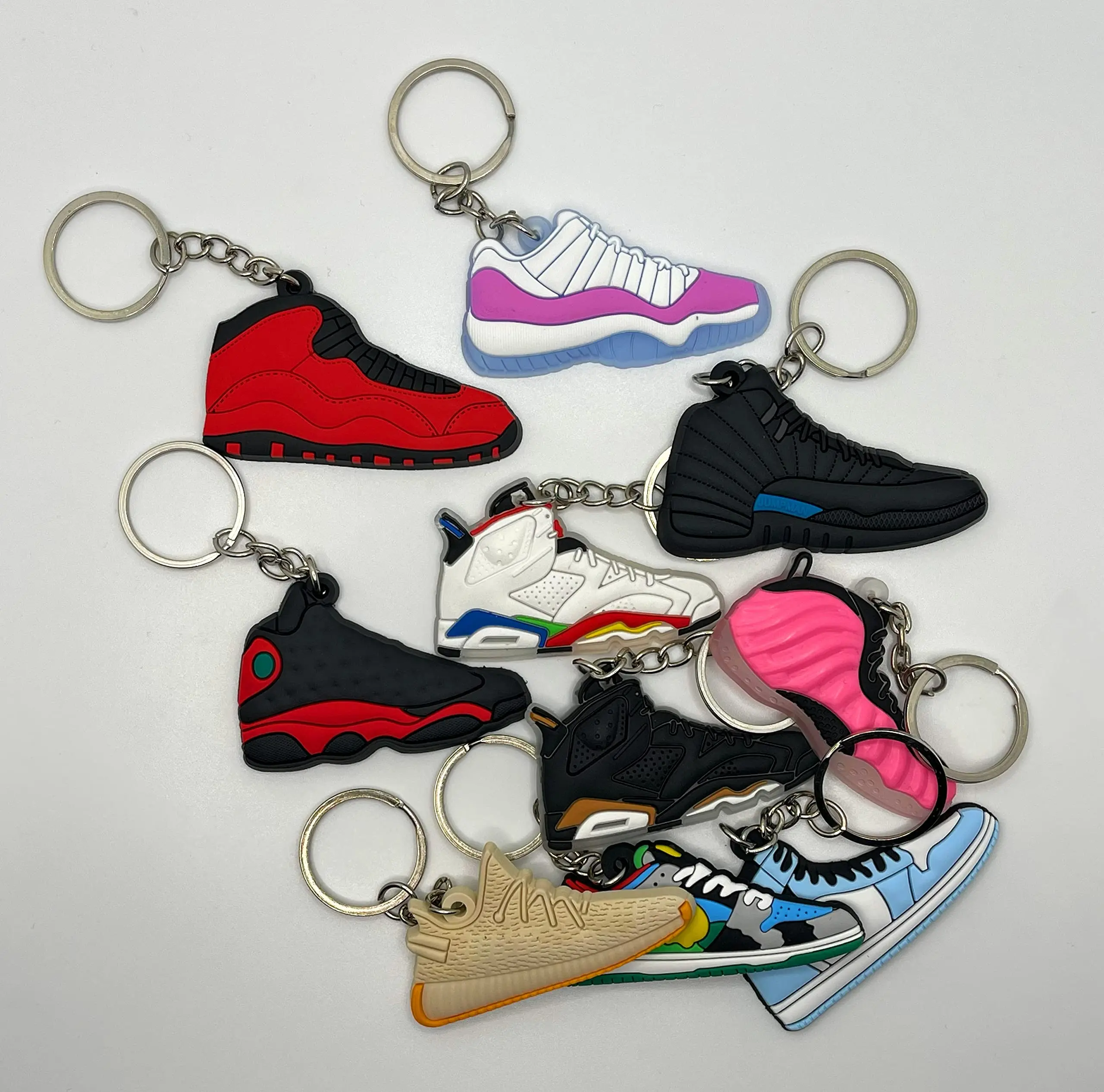 2d Silicone Keychain Rubber Designer Sneaker Keychain Shoe 3d Key Chain ...