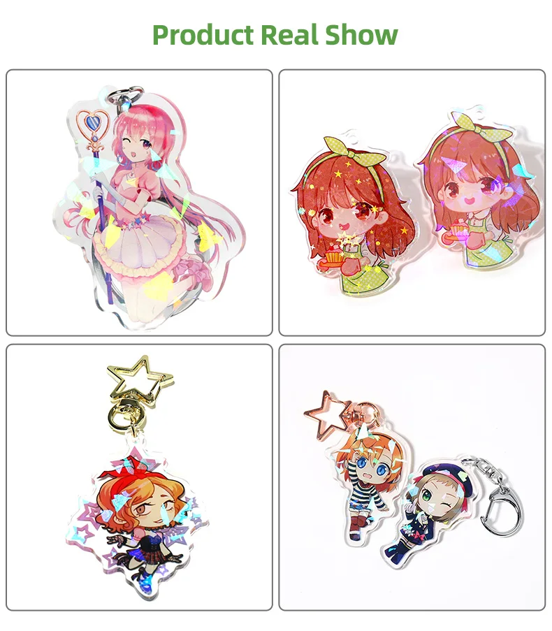 Customizable Vograce Holographic Charms - Acrylic Keychains