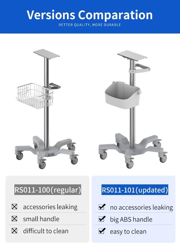 Mindray Vs600 Adjustable Medical Trolleys - Versatile & Durable