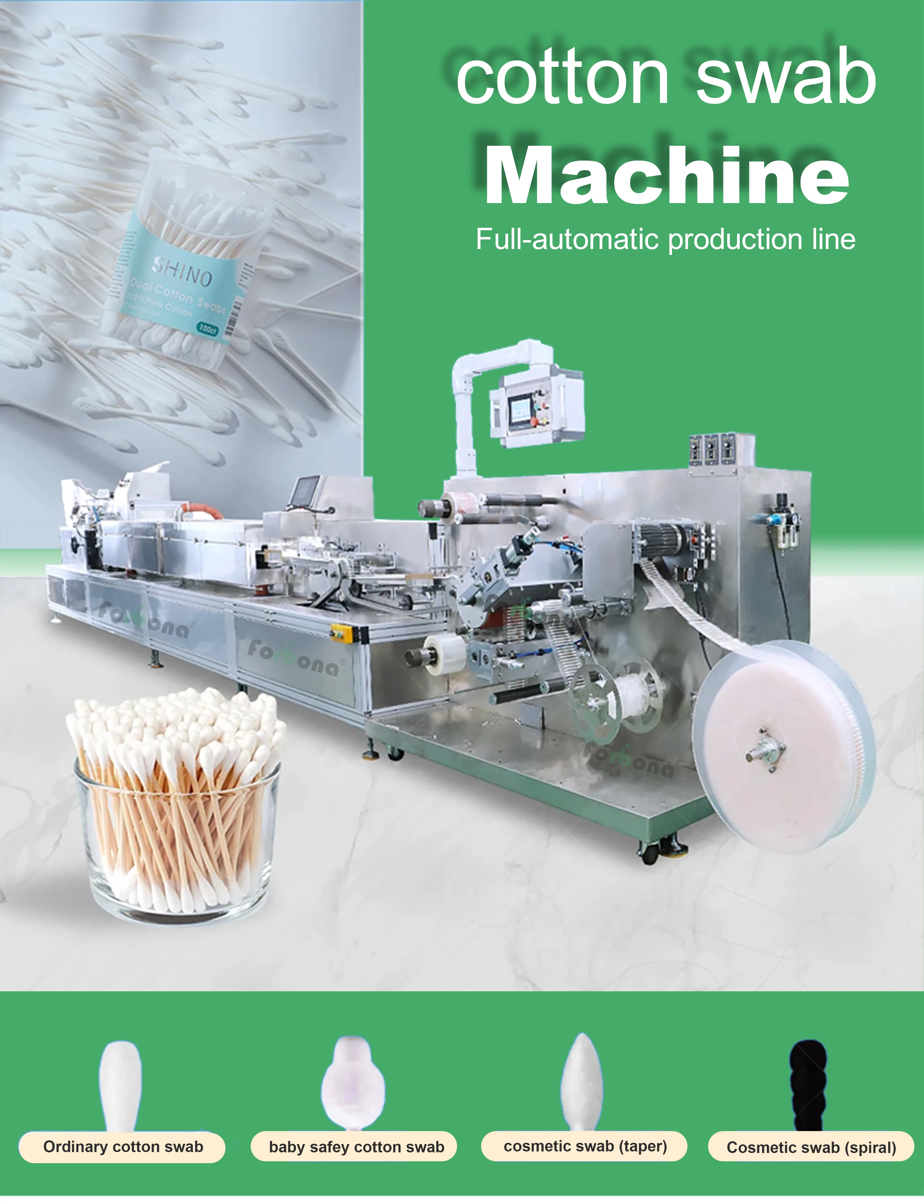 Forbona Double Tip Cotton Buds Stick Making Machine for Cotton Swab ...