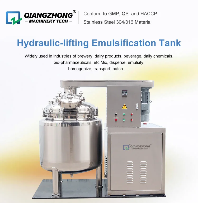 1000 Liters Vacuum Emulsifier - Efficient Liquid Mixing