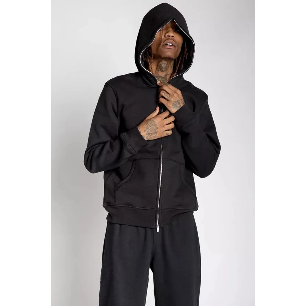 New Design Cotton Full Face Zipper Hoodie Custom Logo Men's Hoodies Hip ...