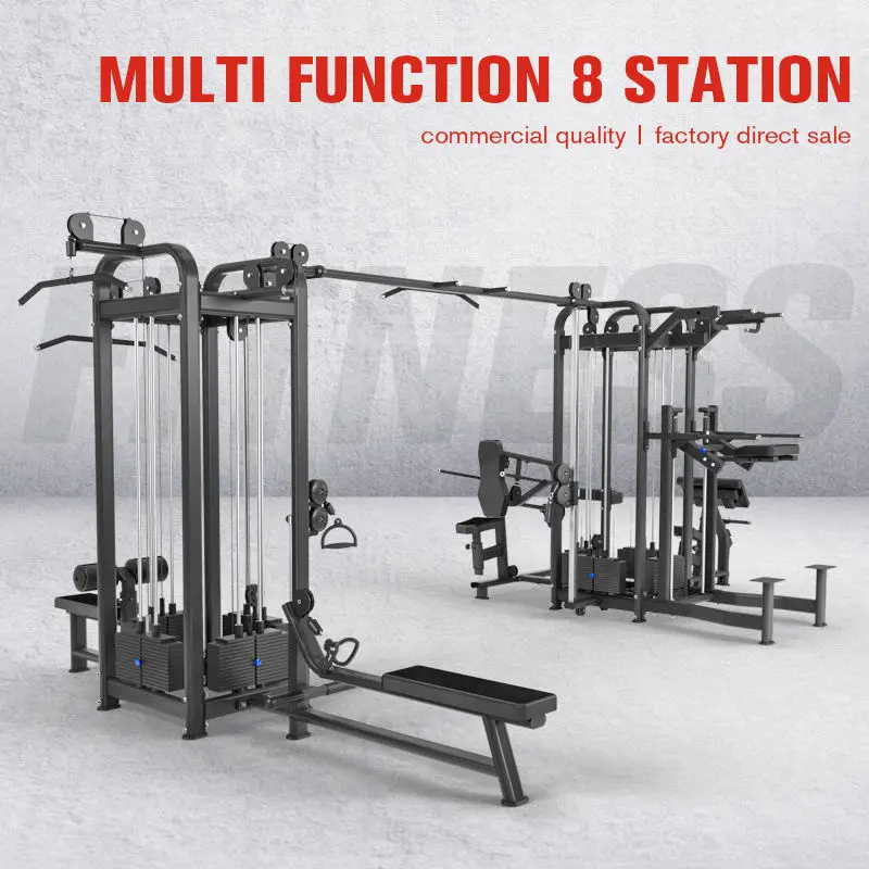 Maxsong Gym Fitness Equipment - 8 Station Multifunctional Rack