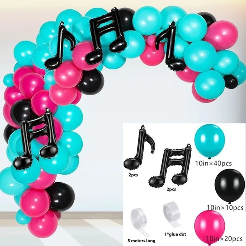 90s Party Vinsot 80s Balloon Decor Kit With Inflatable Boom Box, Retro ...