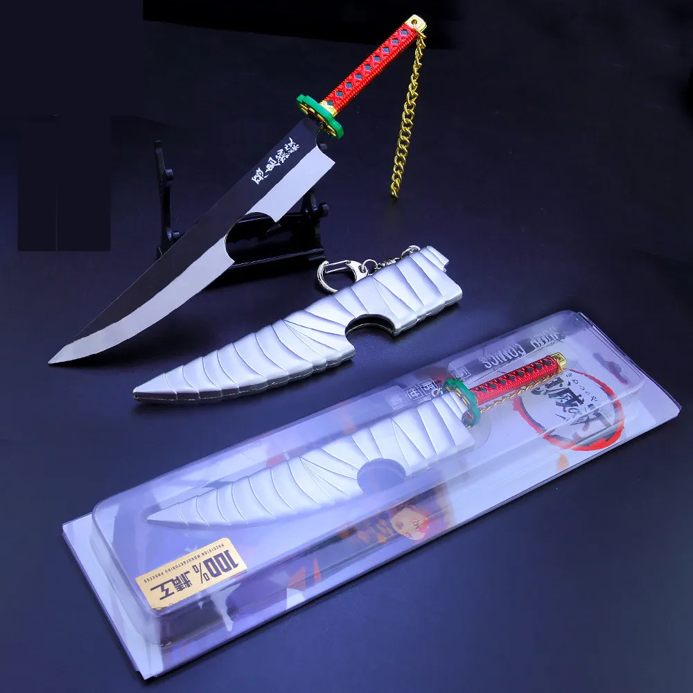 Anime Toy Katana Sword Demon Slayer Sword Metal Mini Sword Tanjiro 26cm ...