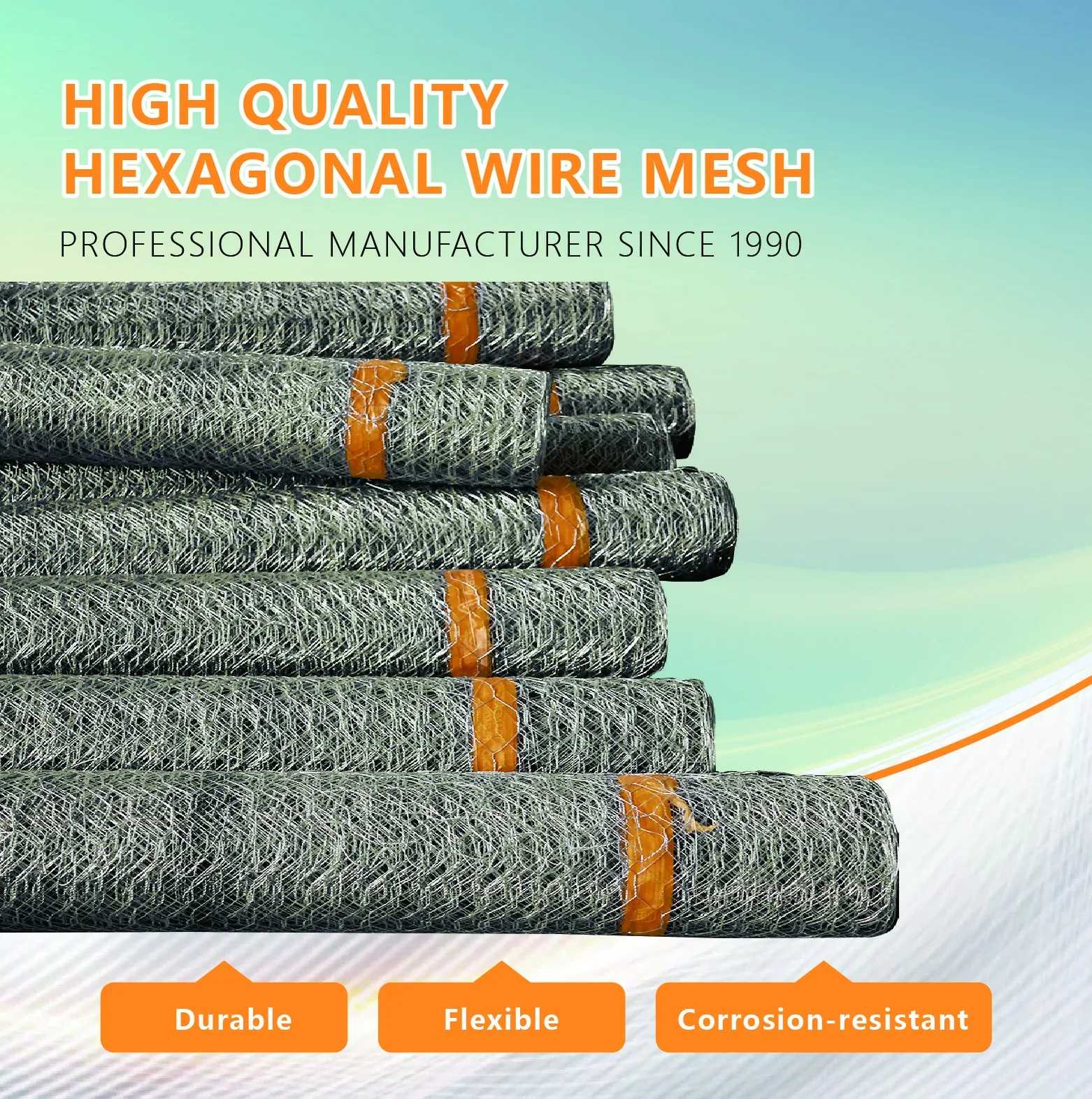 Hexagonal Wire Mesh Roll/ Poultry Fencing Chicken Coop Hexagonal Mesh ...