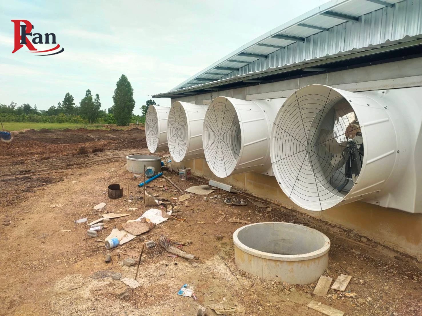 Fiberglass Frp Cone With Louver Ventilation Exhaust Fan Poultry Farm ...