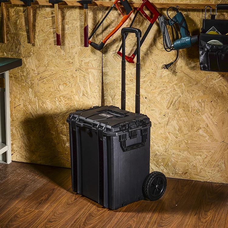 GLARY Trolley Hard Shell Tool case Box With Wheels Waterproof Plastic ...