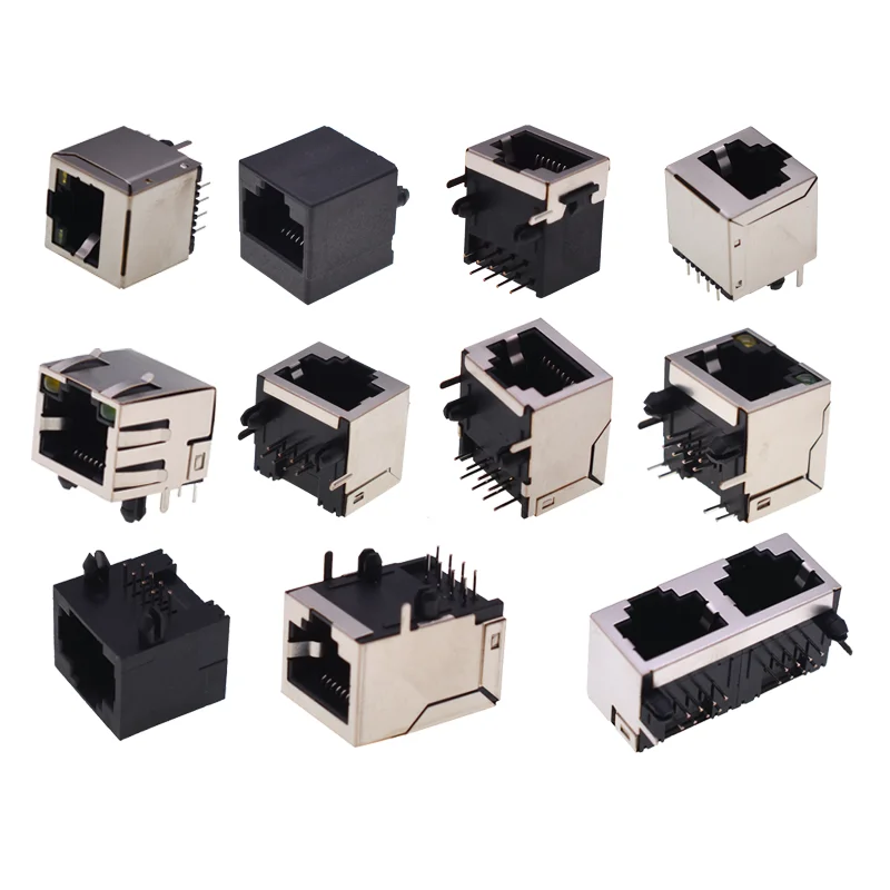 Rj45 Female Connector Network Part 8p8c Rj50 Network Conector Smt 8p8c Smt Rj45 Smt Coupler Rj45 ...