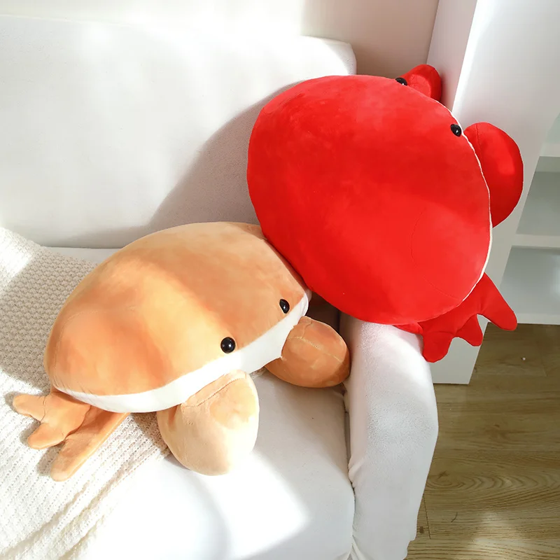 Custom Plush Crab Soft Toy Lifelike Crab Plush Pillows Aquatic Ocean ...