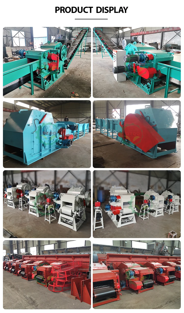 Bedo Factory Price Industrial Wood Log Drum Chipper Shredder Machine ...