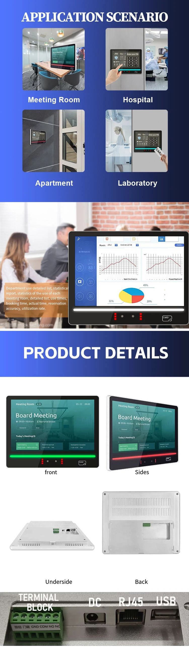 Meeting Room Reservation System Android Linux Poe Tablet Pc Wall ...