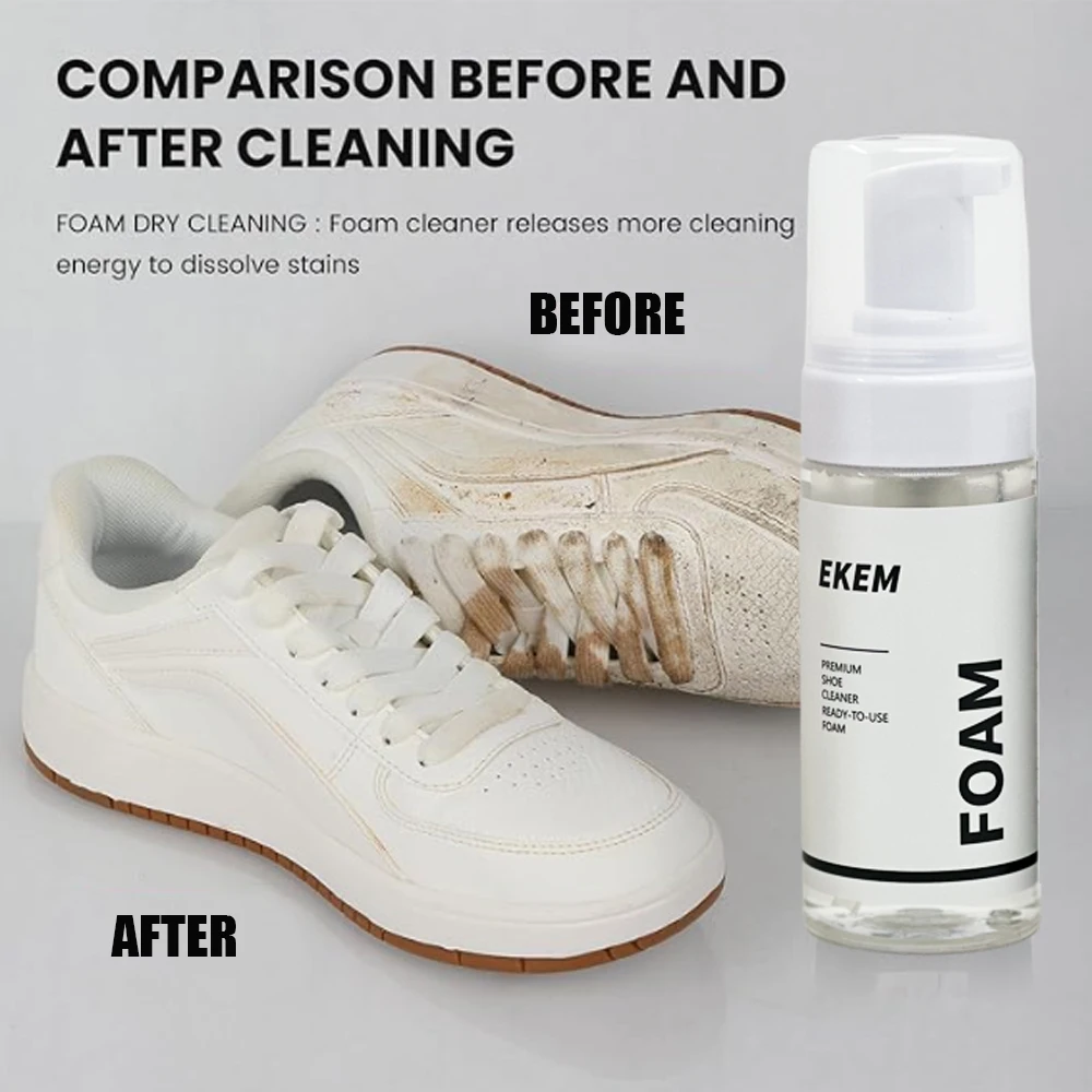 EKEM Private Label 120ml Foam Cleaner for White Shoes Wash Free ...
