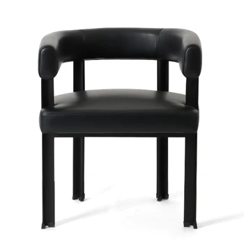 U Shape Genuine Leather Upholstered Metal Frame Lounge Chair - Buy U ...