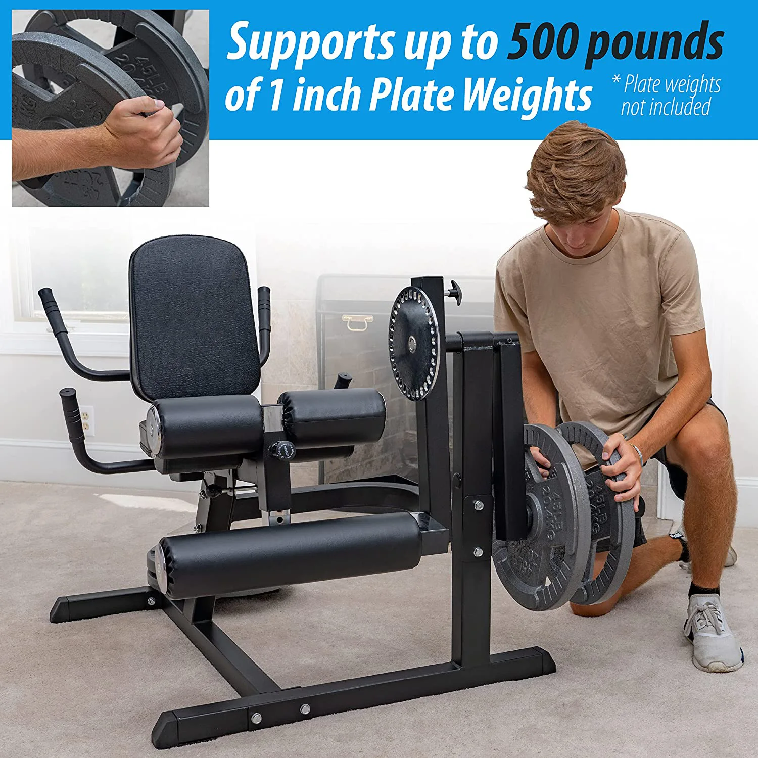 Heavy Duty Adjustable Leg Extension And Curl Machine Leg Press Strength ...