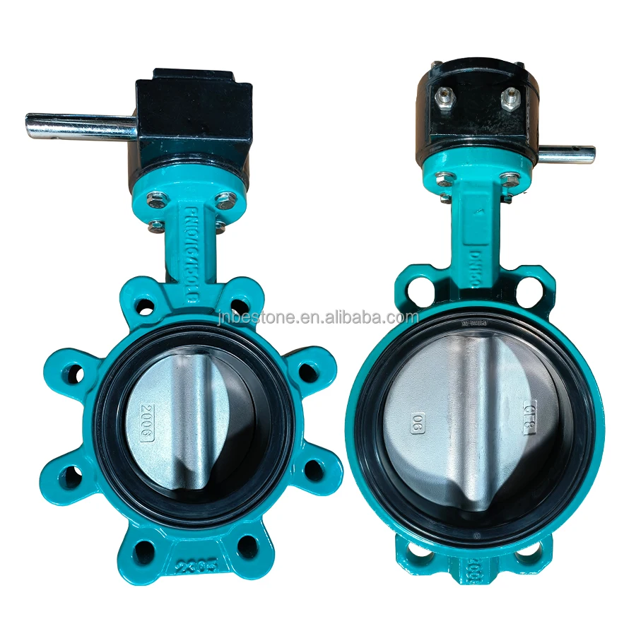 Dn125 Wafer Marine Butterfly Valve Resilient Fluororubber(fkm) Seated ...