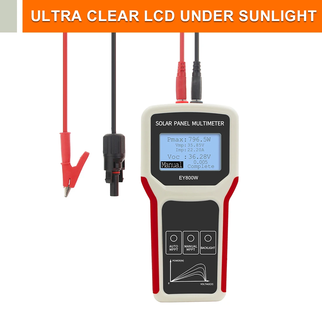 Solar Tester Meter 400w 800w - Photovoltaic Panel Multimeter