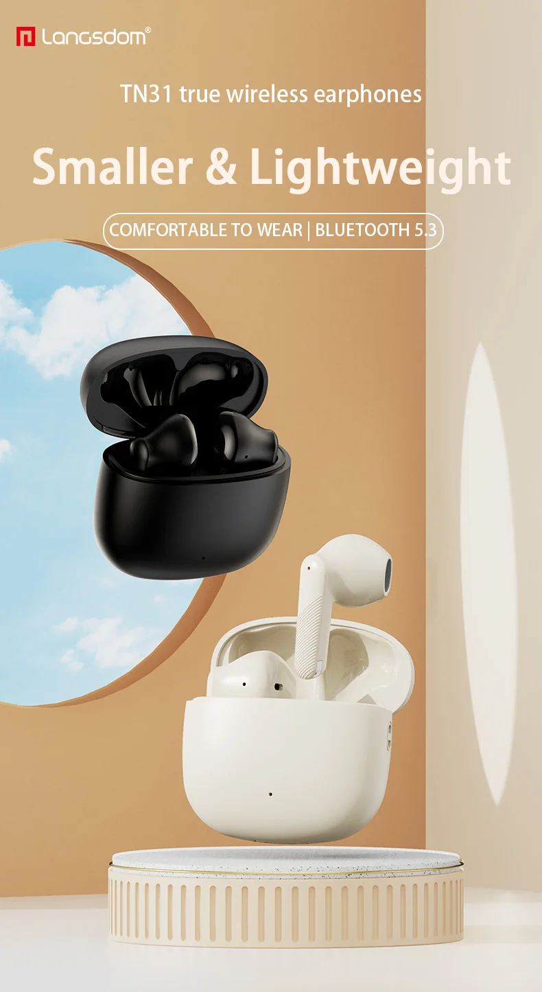 Langsdom Wireless Earbud 5.3 Stereo Bass Earphones 2024 Noise ...