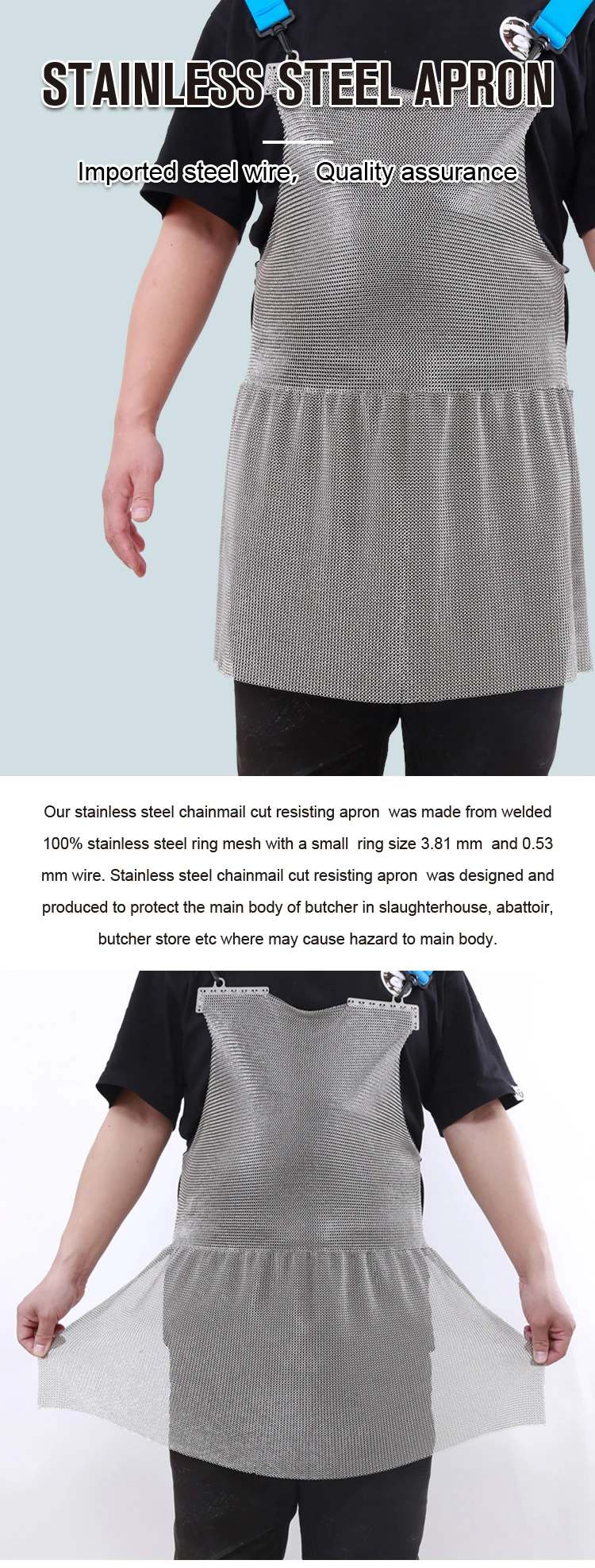 Anti-cutting Butcher Apron For Slaughterhousestainless Steel Butcher ...