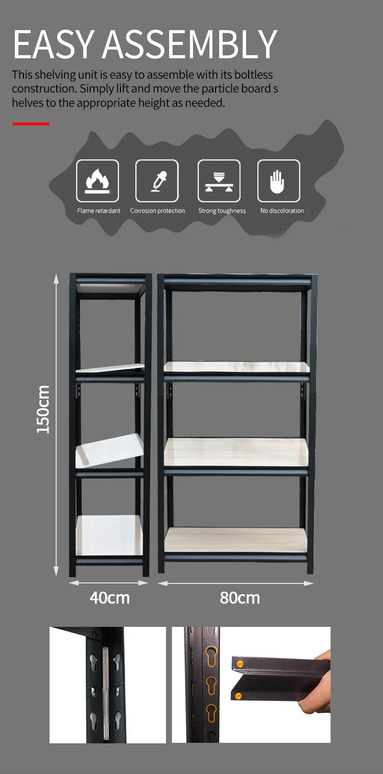 Concealed Rivet Storage Warehouse Adjustable Garage Stackable Shelving ...