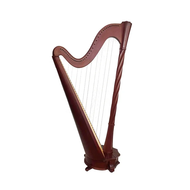 Walnut Grand Big Lever Harp - 40 Strings Large Musical Instrument