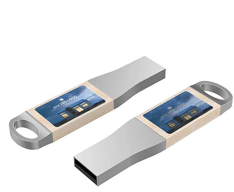 Magnet Wood Photo Box USB Thumb Drive 32GB - Secure & Stylish