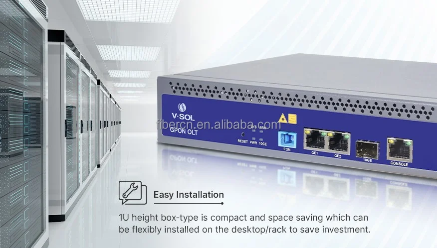 VSOL Single Port GPON OLT - 20KM Fiber Optic Solution with 8dBi Antenna ...