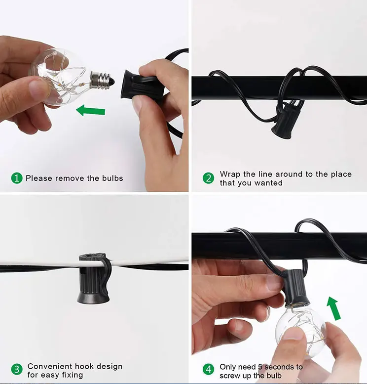 Multi Color Changing Patio Lights Led Outdoor 15 Edison Bulb Festoon ...