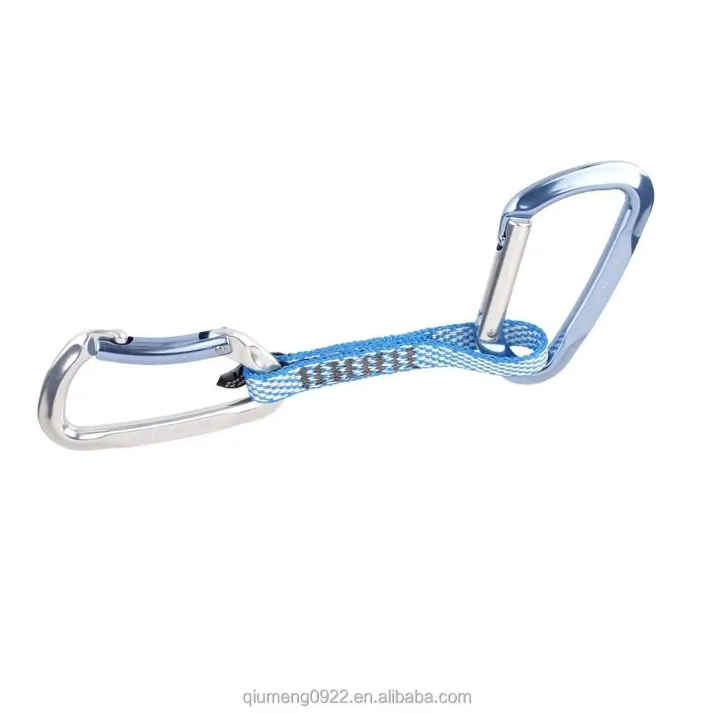 Fast Hanging Climbing Rock Wall Protection Aluminum Hook Snap Quickdraw ...