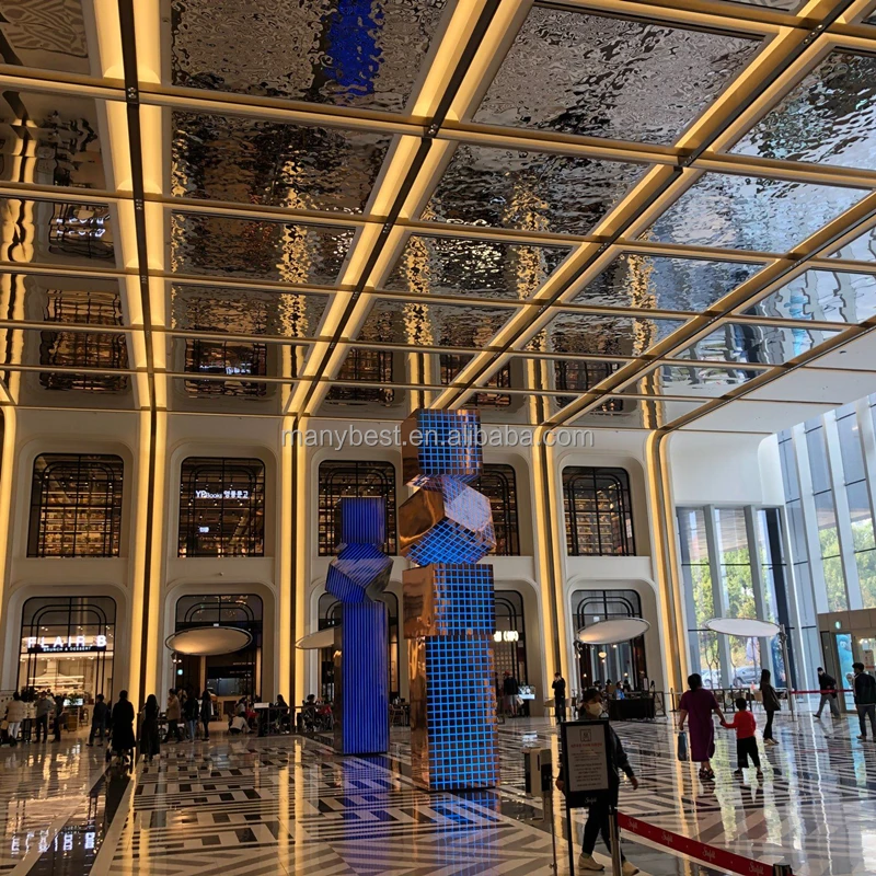 Stainless Steel Mirrored Ceiling Panels for Luxury Hotels