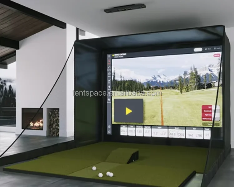 Golf Simulator Cage with Impact Netting - Outdoor Training