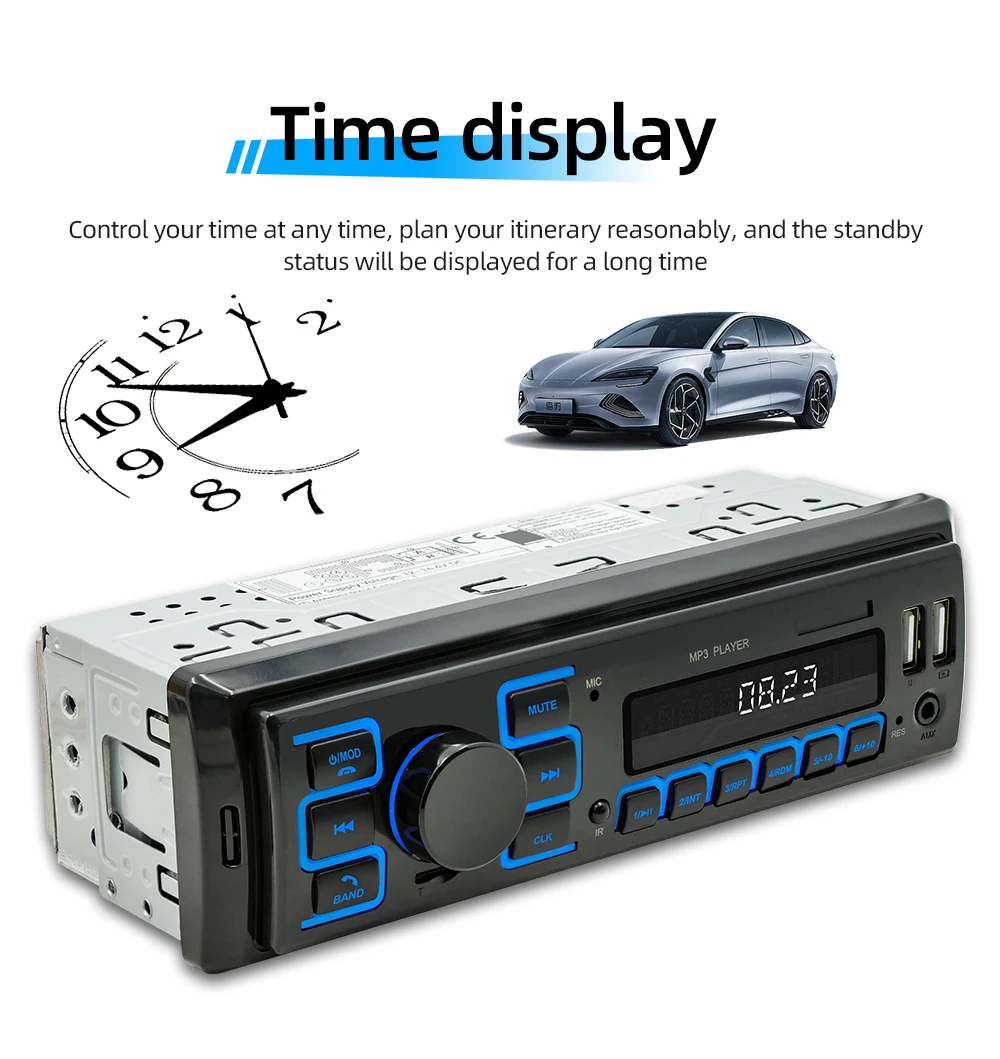 Bqcc 1din Dab Stereo Autoradio Car Radio Bluetooth/fm/usb/sd/aux-in ...