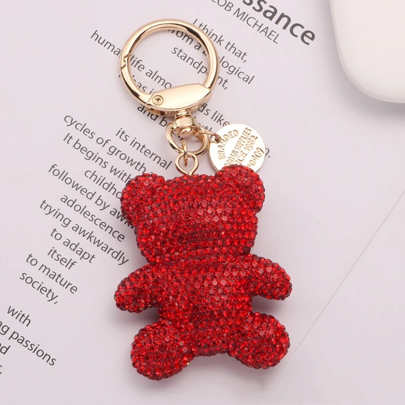 Luxury Bling Cute Crystal Mini Teddy Bear Keychain