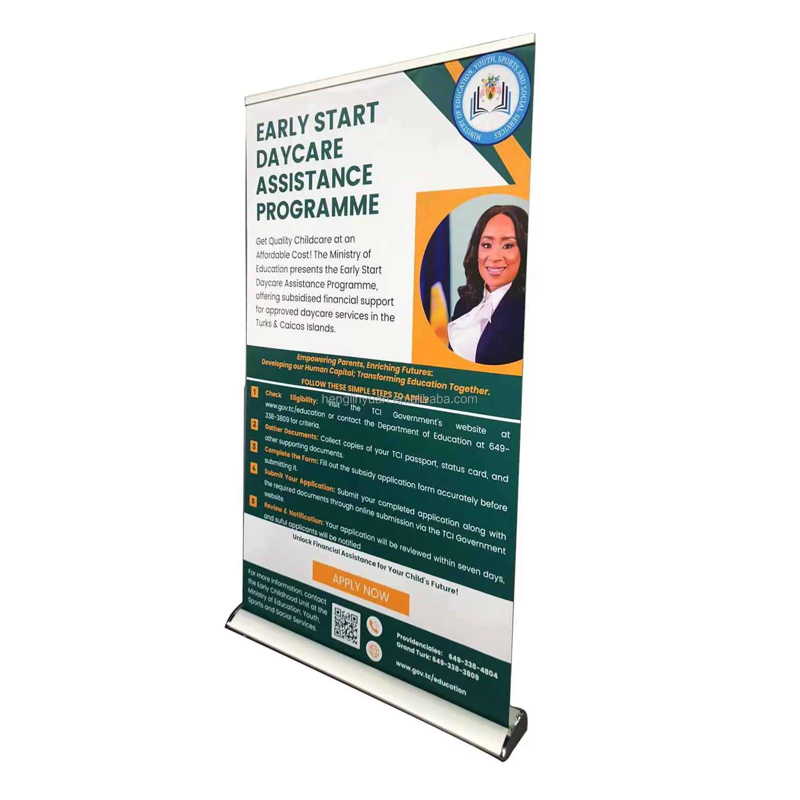 Portable Widescreen Roll up Banner - Durable & Retractable